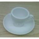 Armand Lebel 6 Piece Espresso Cup & Saucer Set - Tall Plain White ...